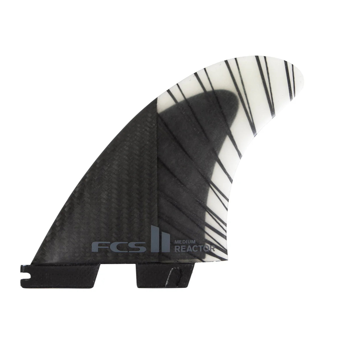FCS II - Reactor PC Carbon Large Tri Fin - Black/ Charcoal